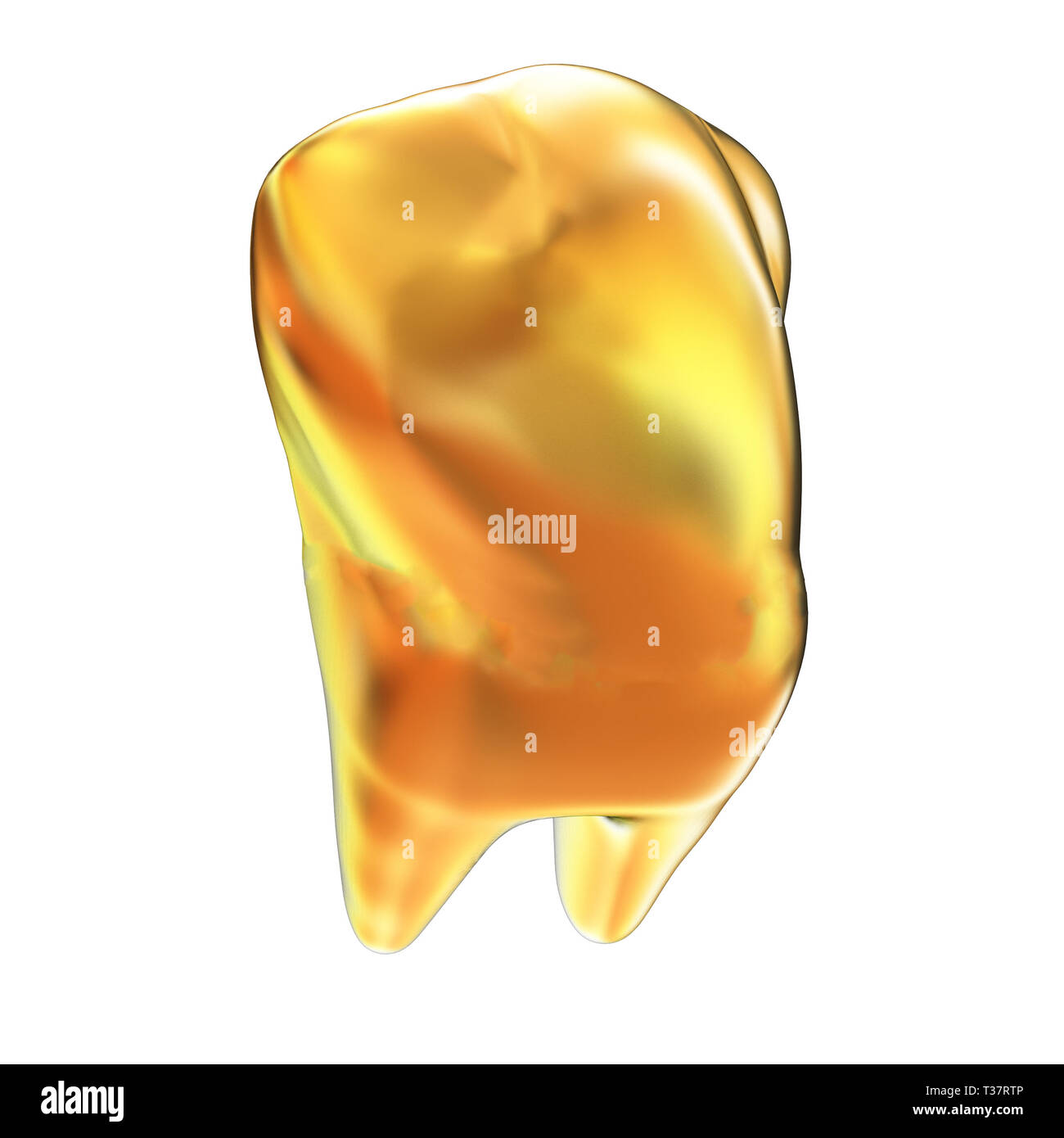 Gold tooth. 3d illustration Stock Photo - Alamy
