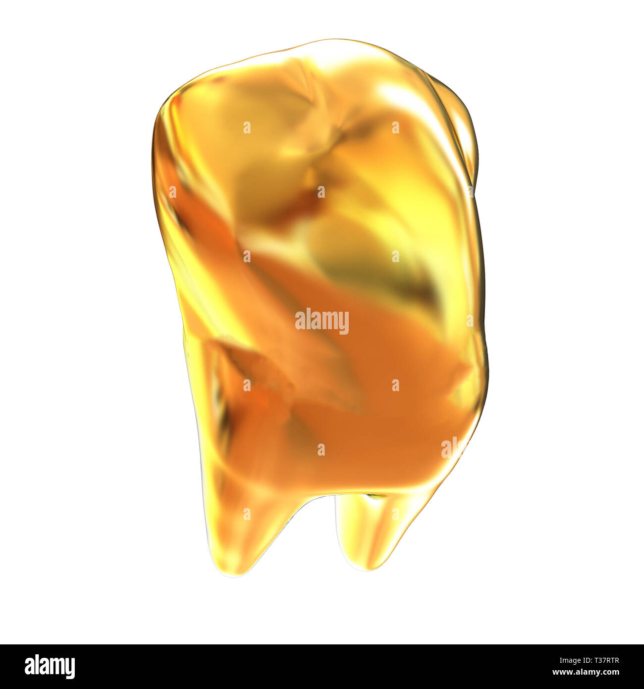 Gold tooth. 3d illustration Stock Photo - Alamy