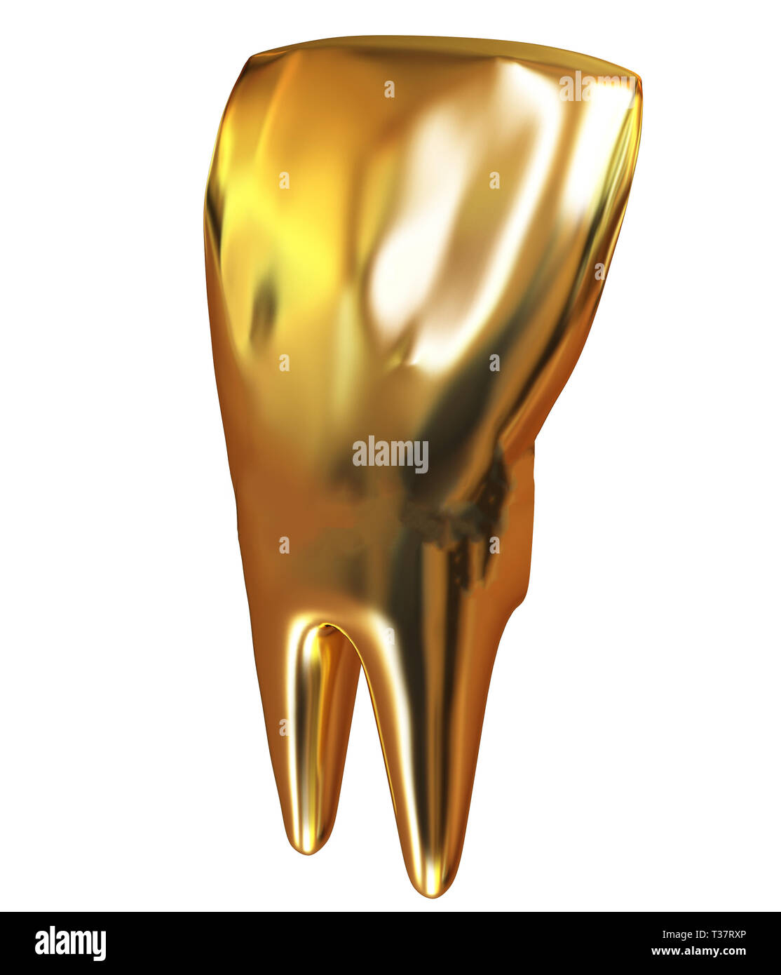 Gold tooth. 3d illustration Stock Photo - Alamy