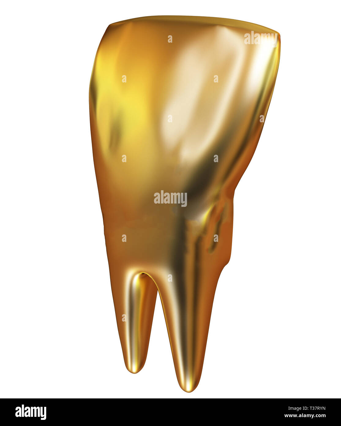 Gold tooth. 3d illustration Stock Photo - Alamy