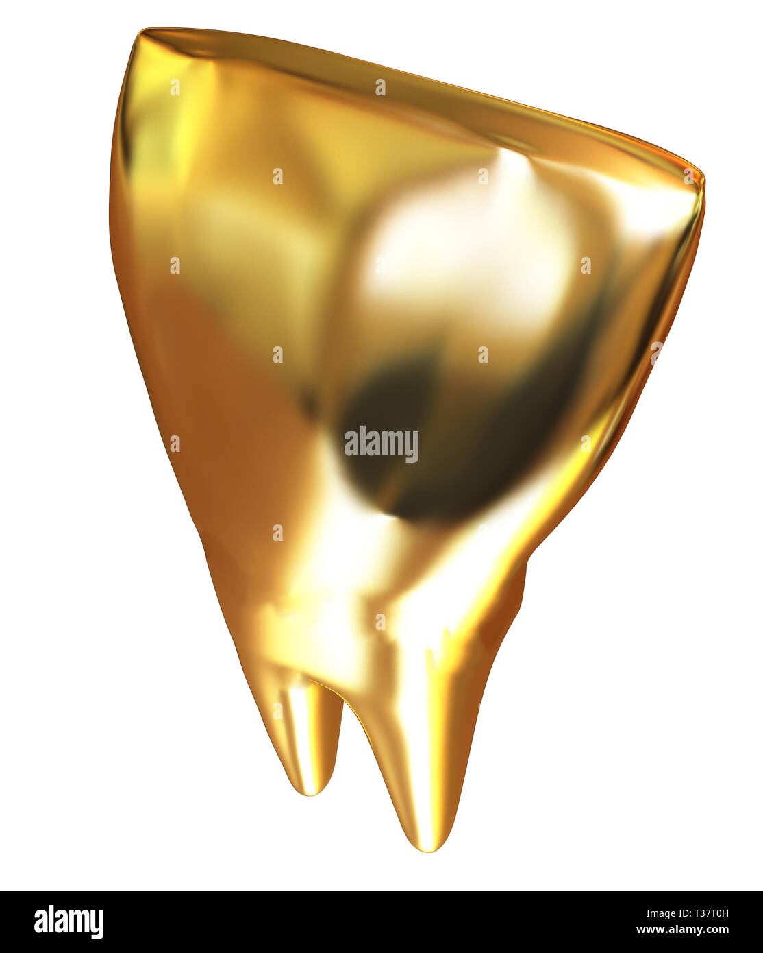 Gold tooth. 3d illustration Stock Photo - Alamy
