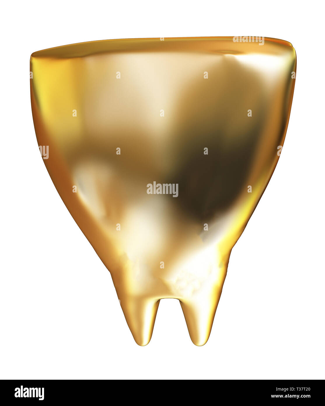 Gold tooth. 3d illustration Stock Photo - Alamy