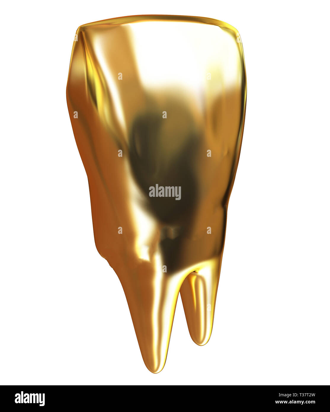 Gold tooth. 3d illustration Stock Photo - Alamy