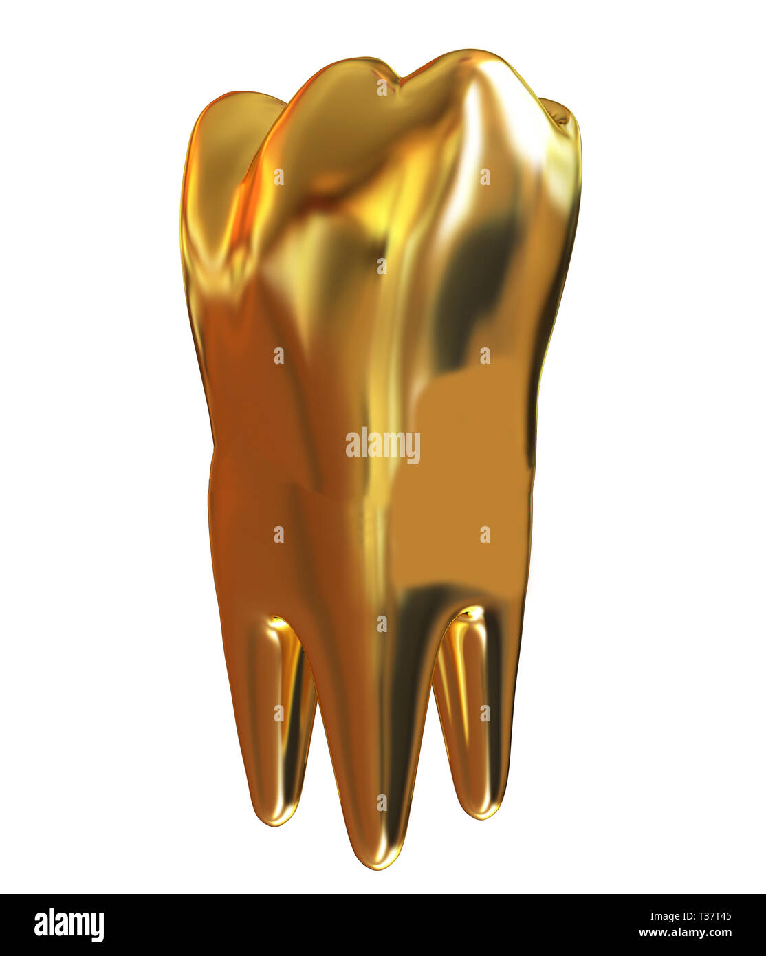 Gold tooth. 3d illustration Stock Photo - Alamy