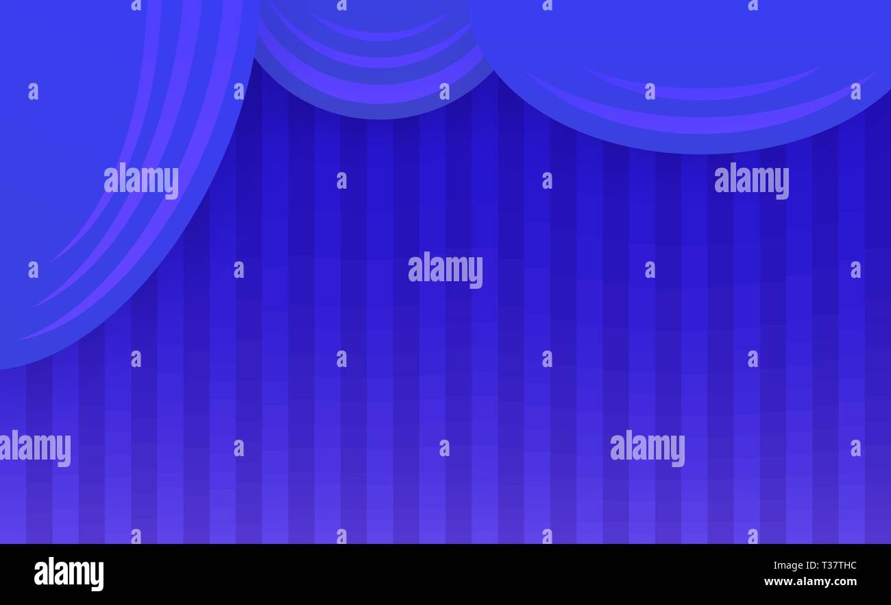 Abstract theater stage with blue curtain. Vector illustration Stock ...