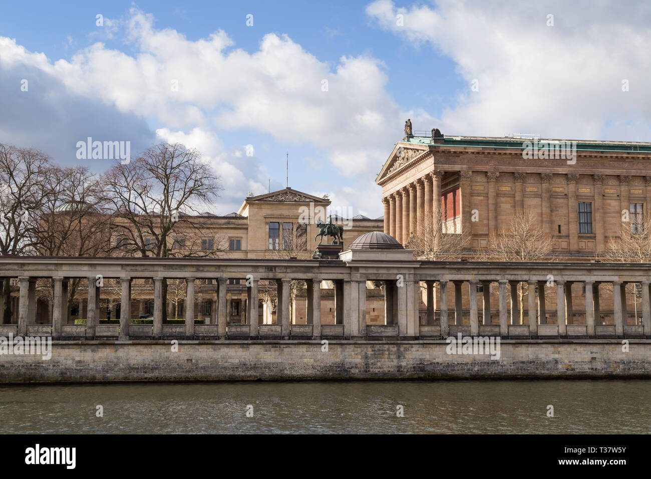 Alte Nationalgalerie and Neues Museum by the Spree River in Berlin ...