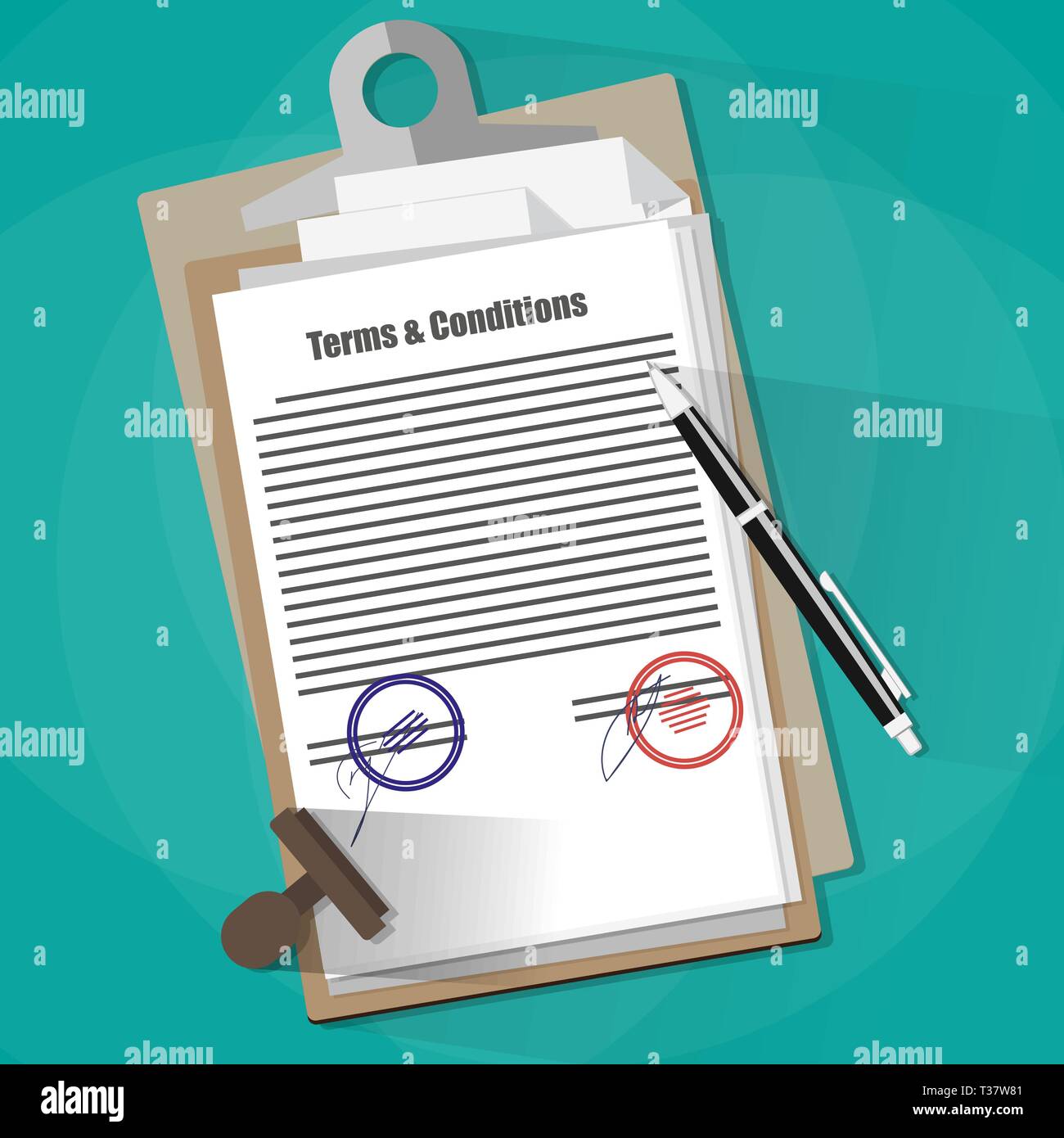 Examining the Terms and Conditions of a Legal Agreement. contract ...