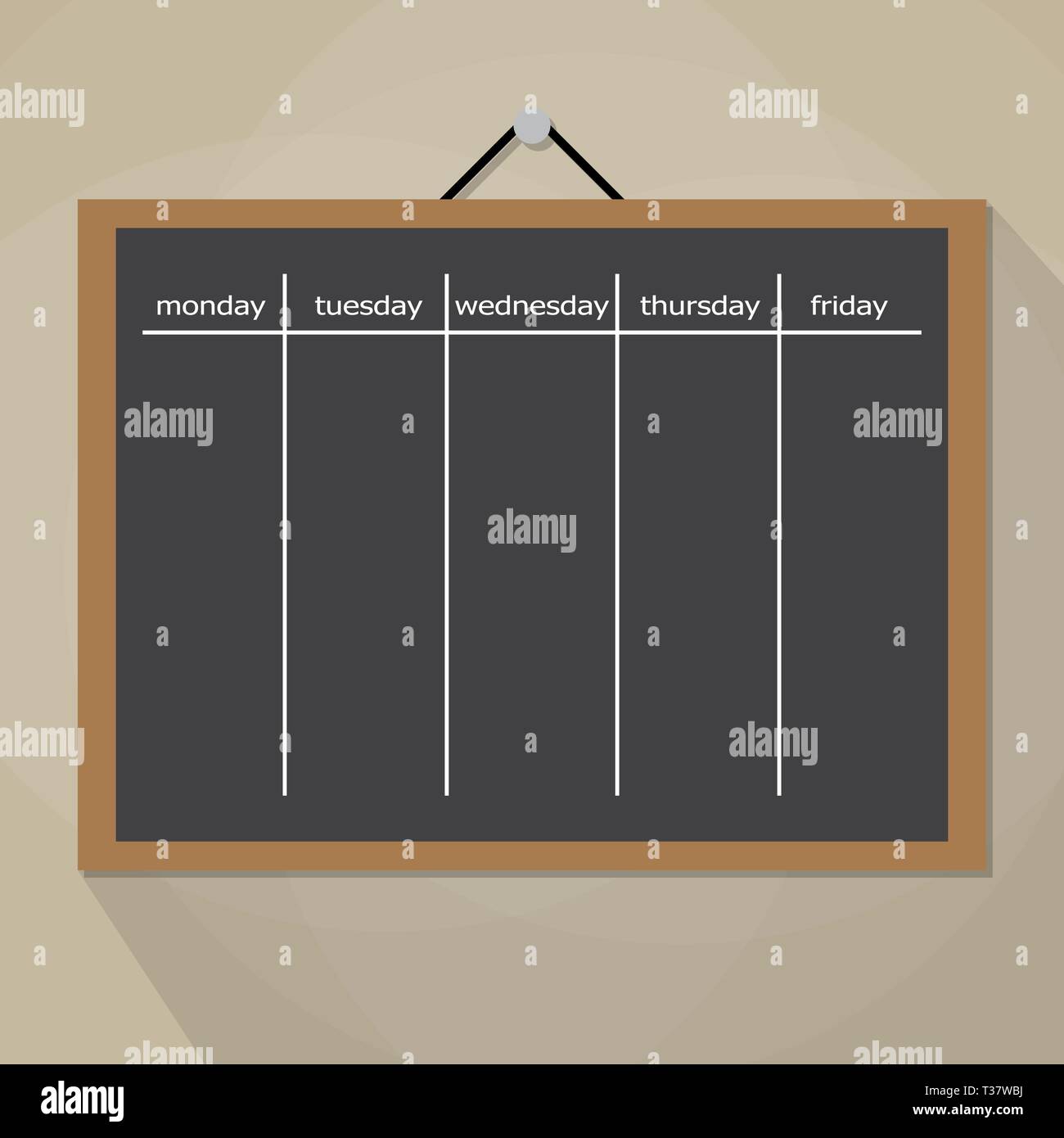Scrum task board hanging on wall. Development, team work, agenda, to do ...