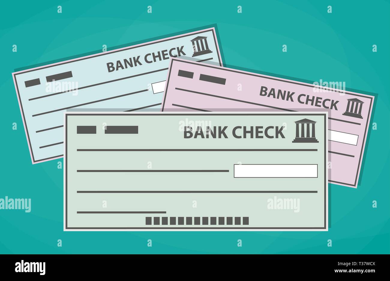 Paying in cheque Stock Vector Images - Alamy