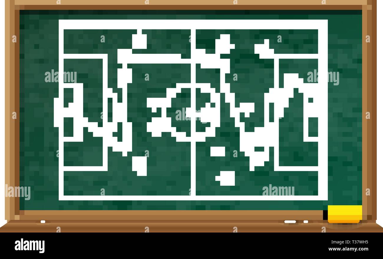 Chalk board with football game field. tacticts strategy and scheme ...