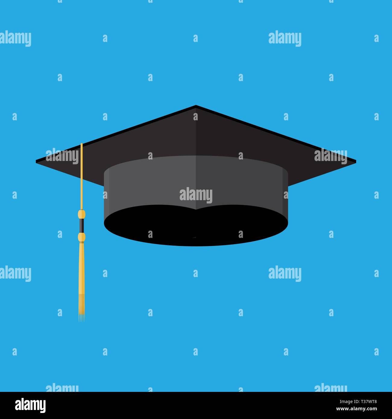Academic graduation cap. Student hat. vector illustration in flat style ...