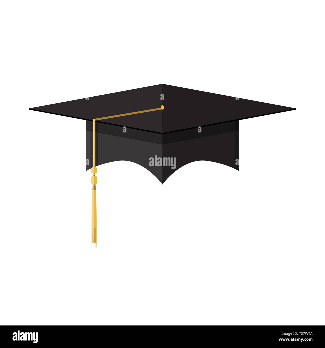 Academic graduation cap. Student hat. vector illustration in flat style ...