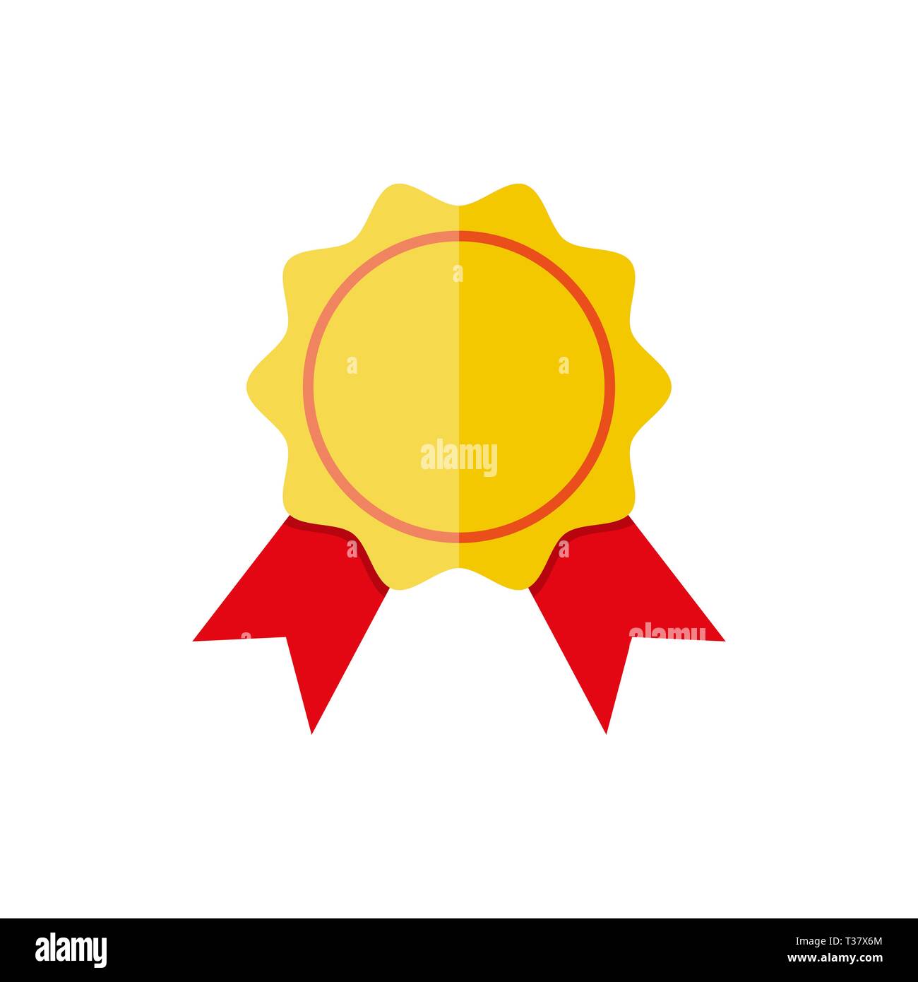 Yellow bank stamp with red ribbons and copy space for your own text ...