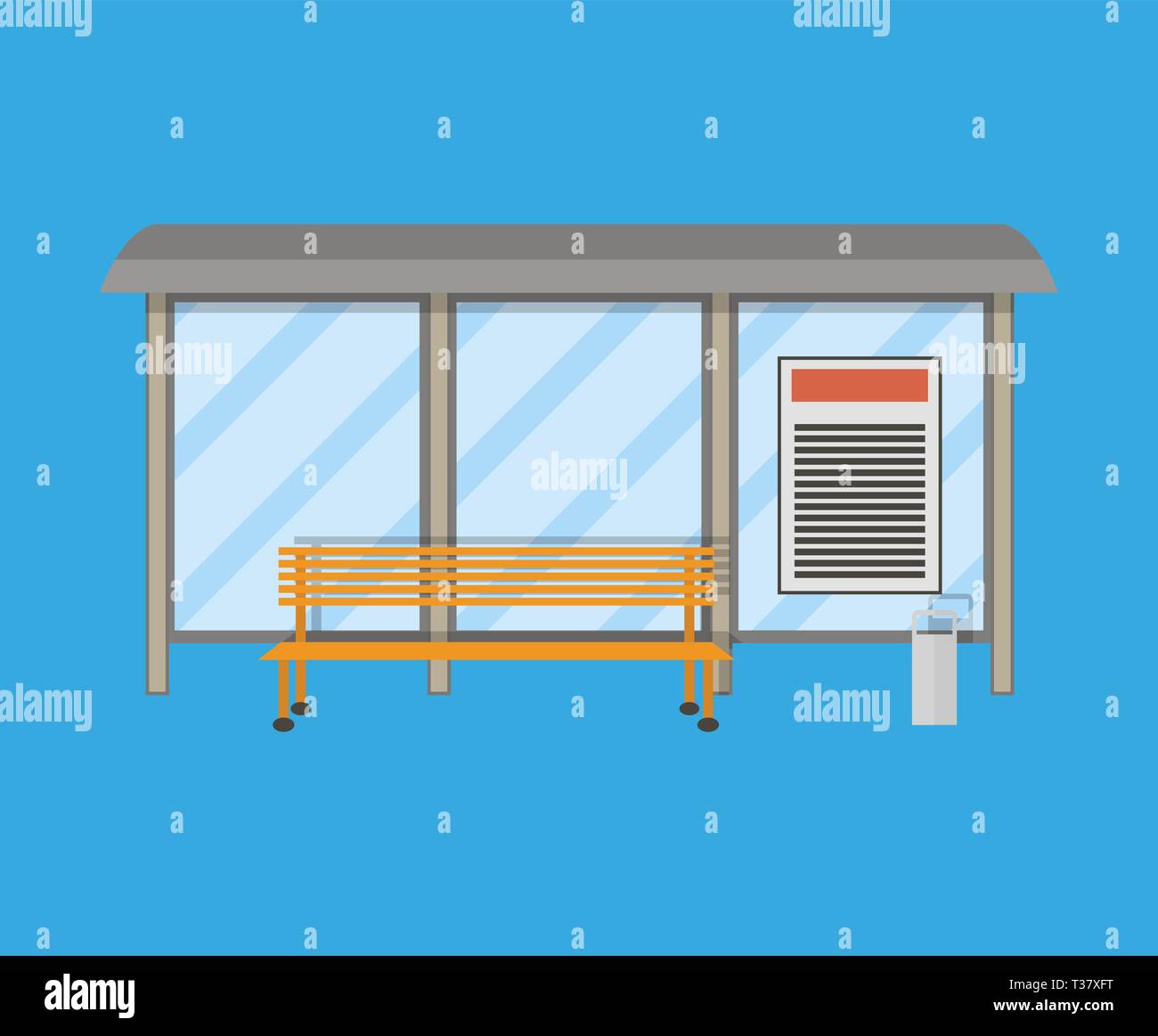 Bus Stop Bench Clipart