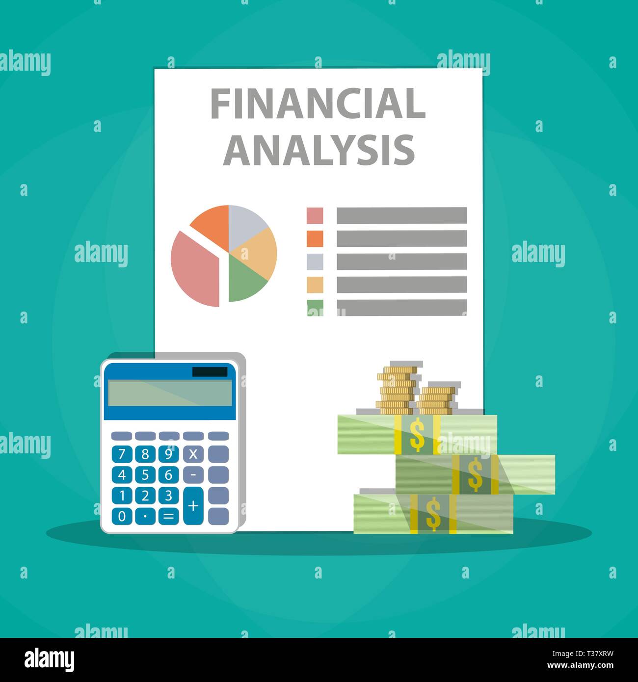 Financial calculations. Working process. calculator, financial reports ...