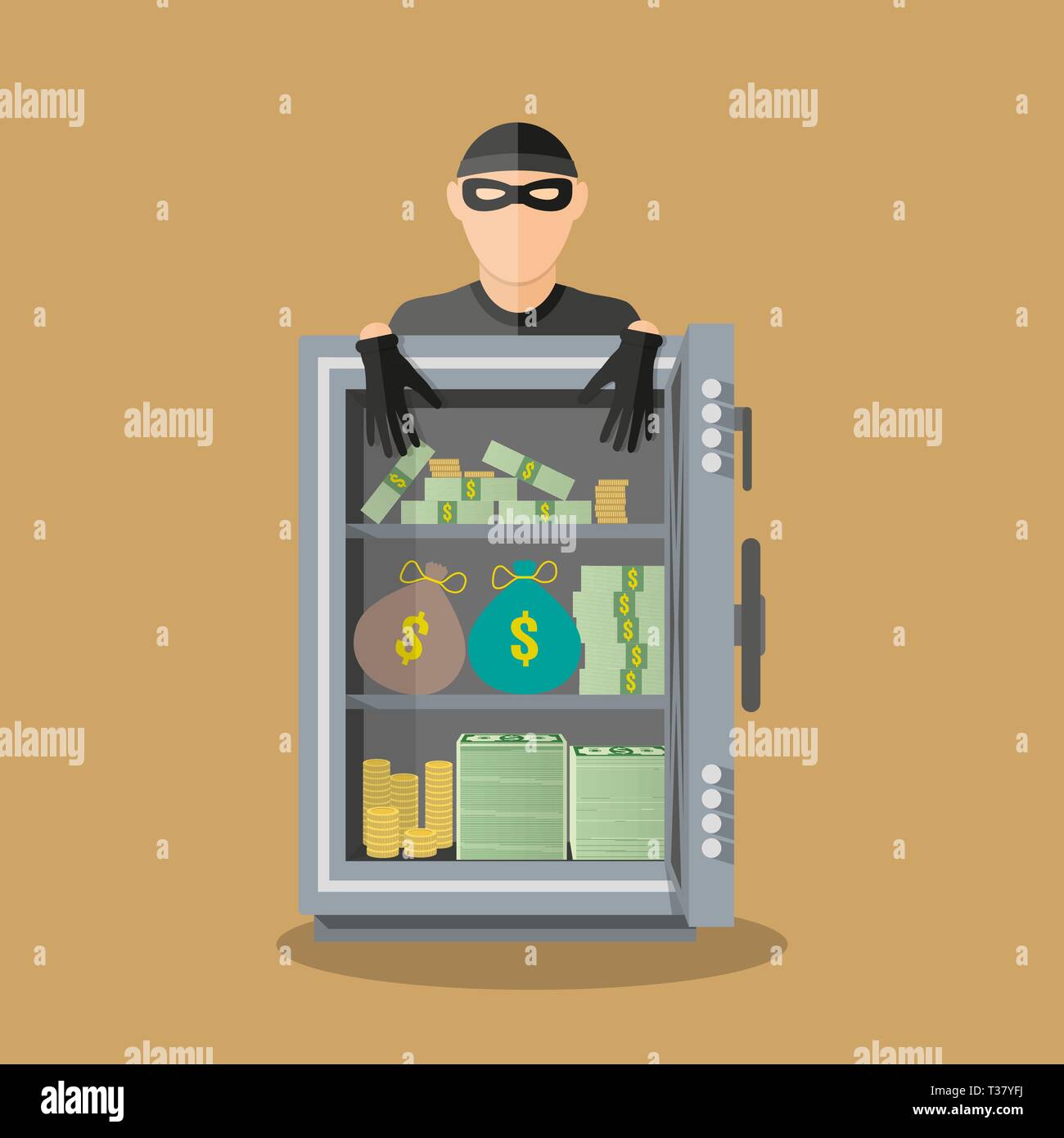 Weapon safe box Stock Vector Images - Alamy