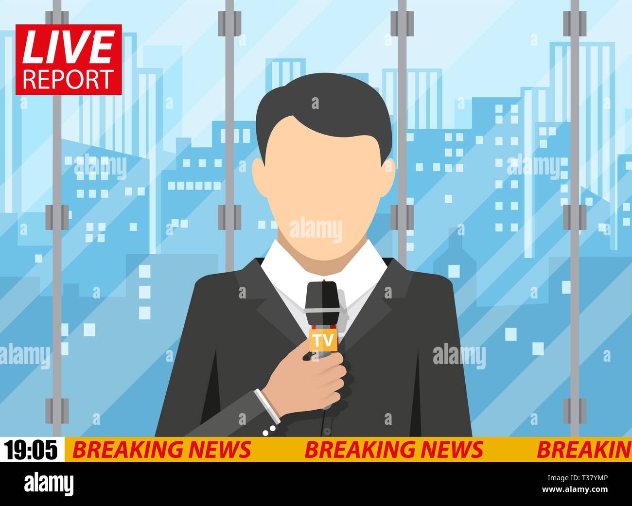 Tv presenter live performance Stock Vector Images - Alamy