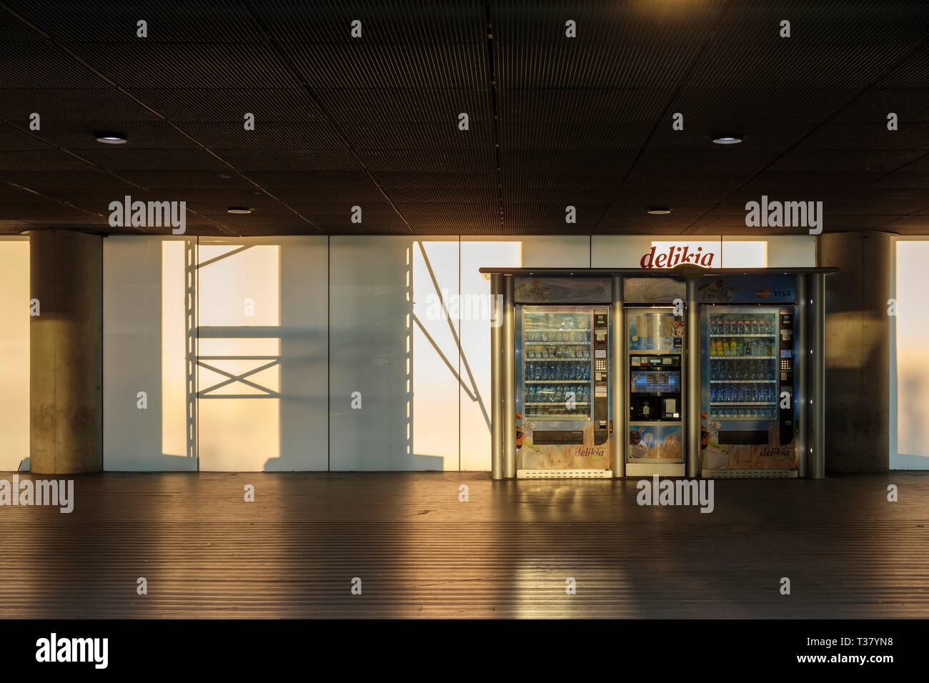 vending machine for snacks in El Prat airport, Barcelona, Spain Stock ...