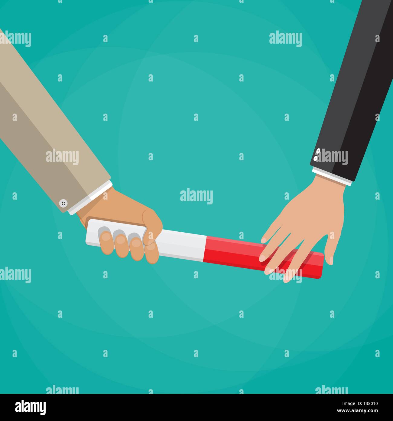 Relay race exchange baton Stock Vector Images - Alamy