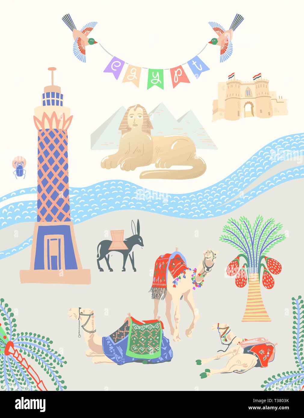 Egyptian places Stock Vector Images - Alamy