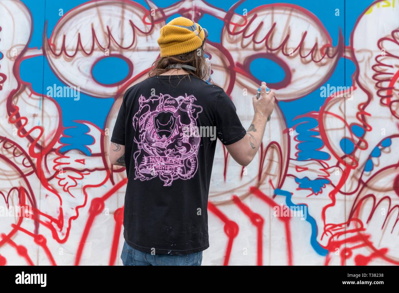 Aberdeen, UK. 07th Apr, 2019. Artist, Craig Fisher (also known as ...