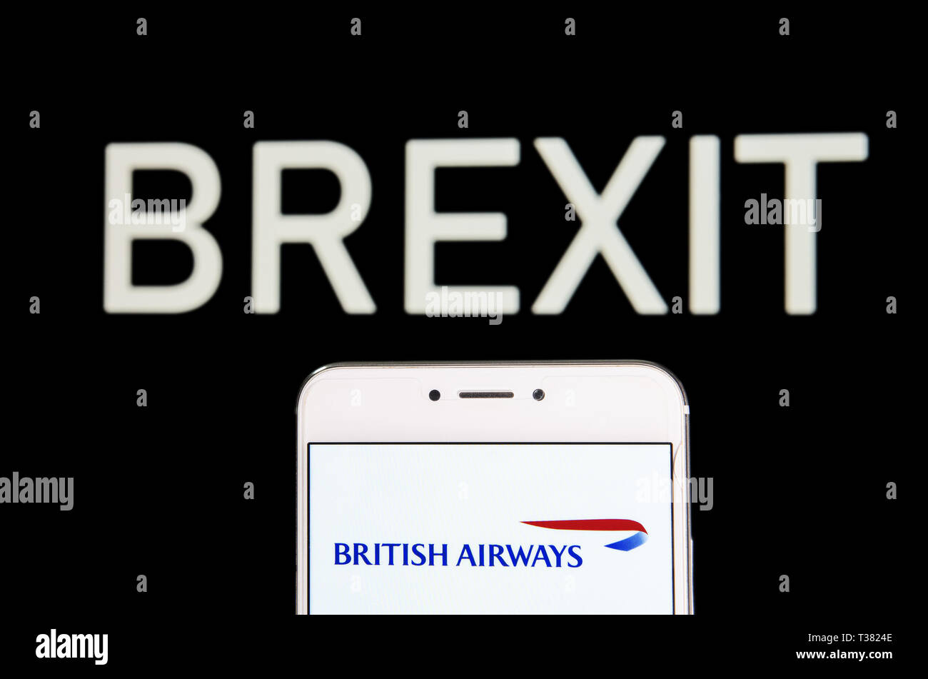 Hong Kong. 6th Apr, 2019. In this photo illustration a British airline ...