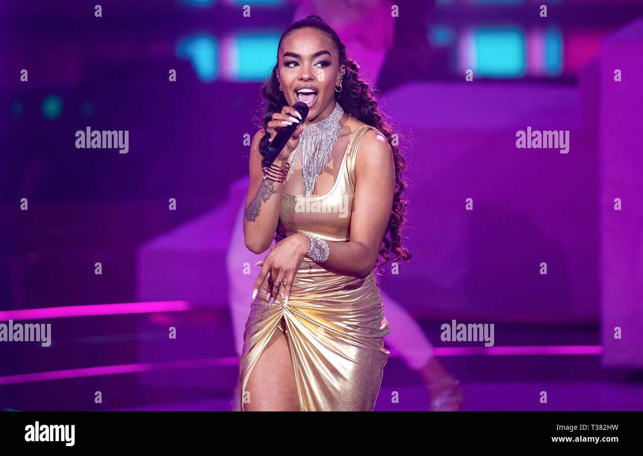Cologne, Germany. 06th Apr, 2019. Alicia-Awa Beissert is on stage at ...