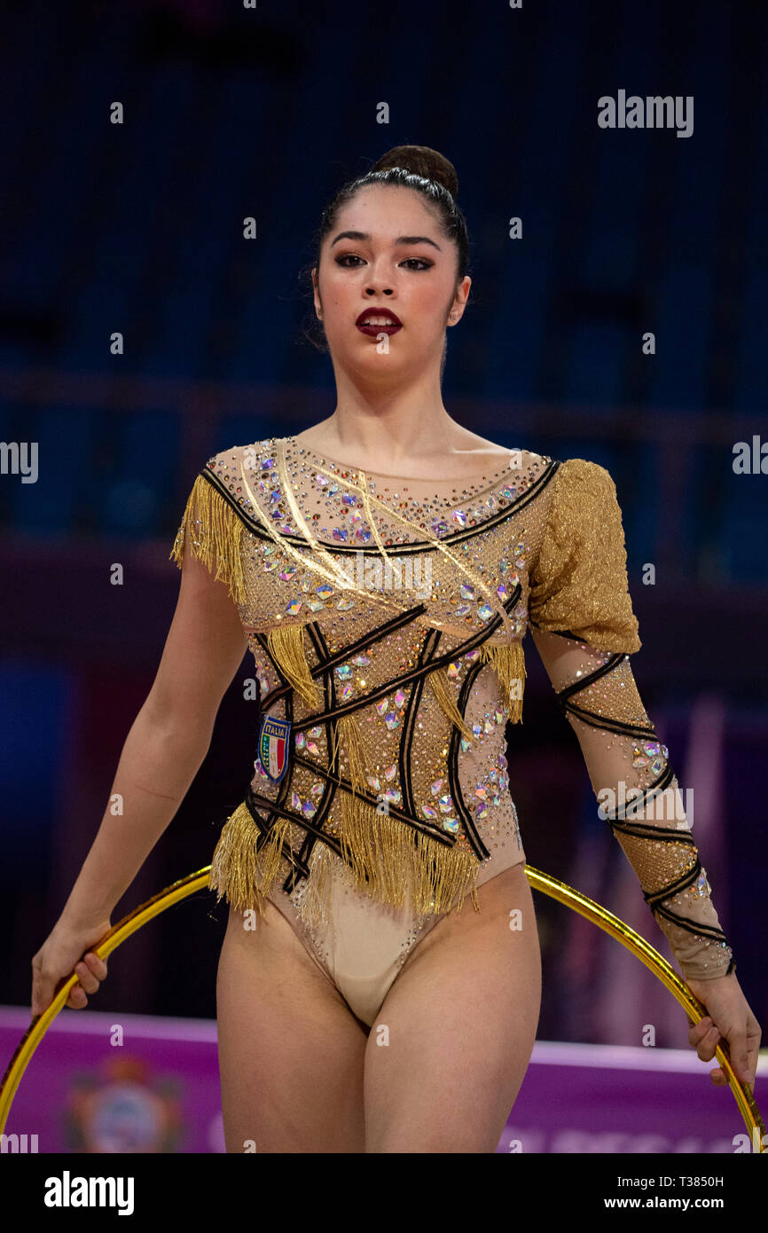 Italy's Alexandra Agiurgiuculese during the FIG Rhythmic Gymnastics ...