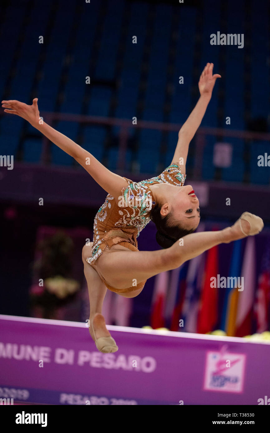 Japans Chisaki Oiwa During The Fig Rhythmic Gymnastics World Cup