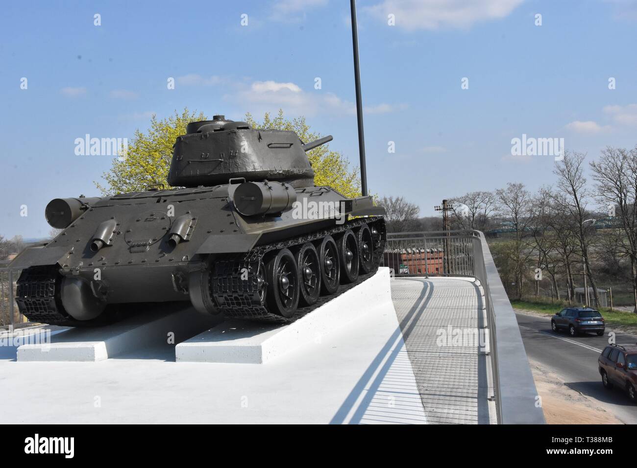 Scinawa Poland 7th Apr 2019 Soviet Tank Monument Devoted To The