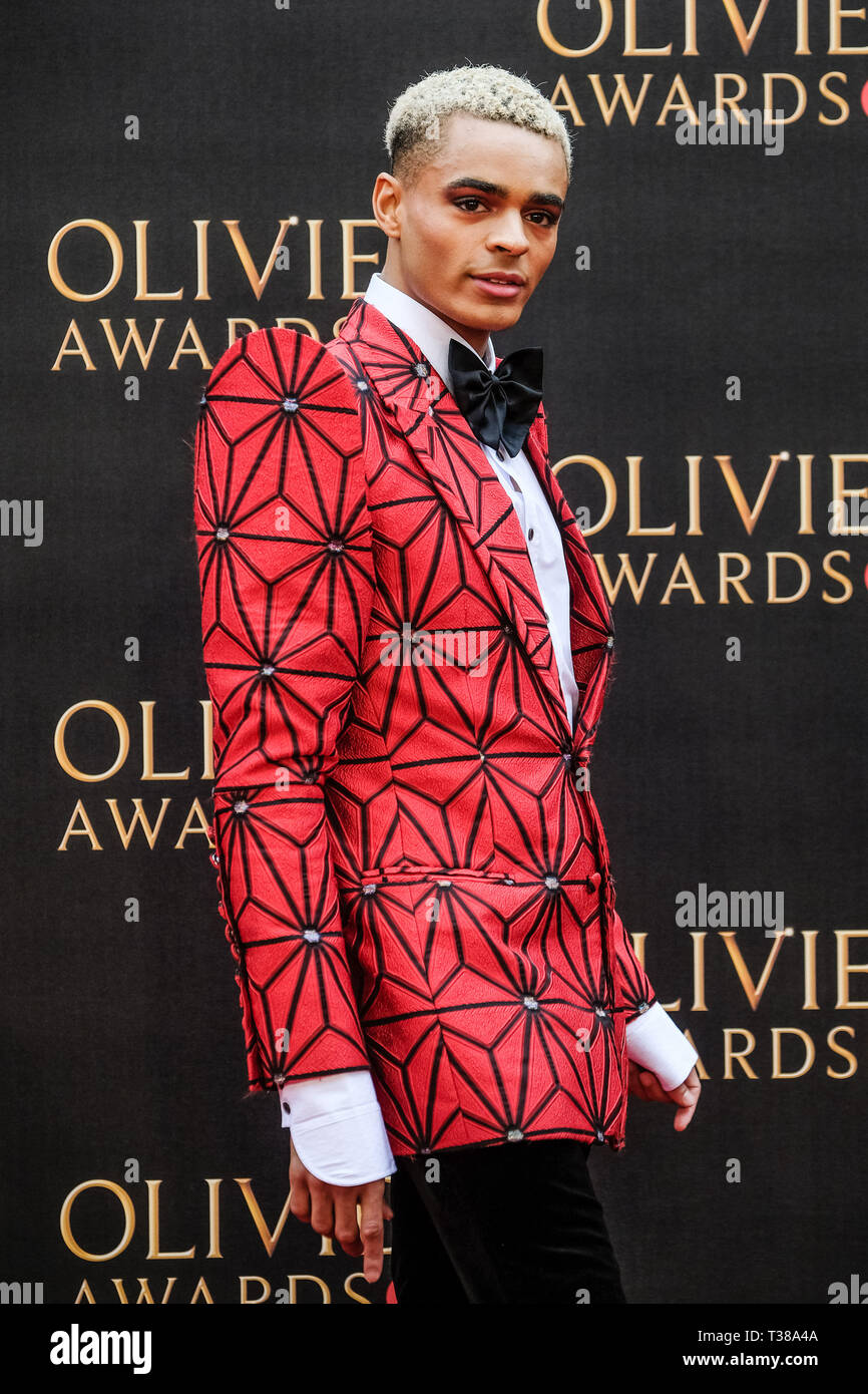 London, UK. 7th Apr 2019. Layton Williams poses on the red carpet at ...