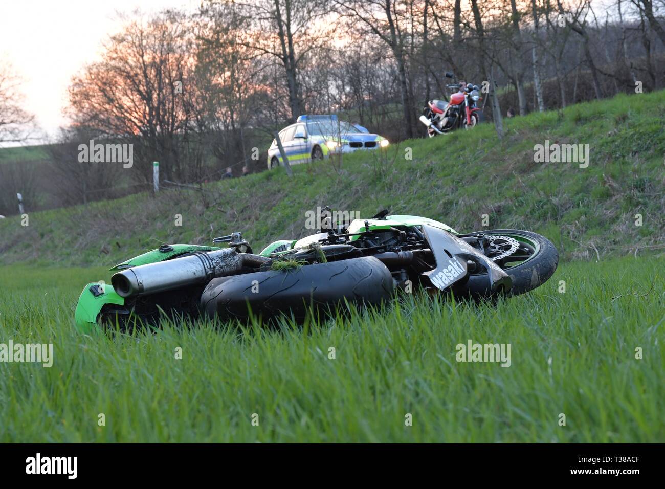 Motorcycle accident scene hi-res stock photography and images - Alamy