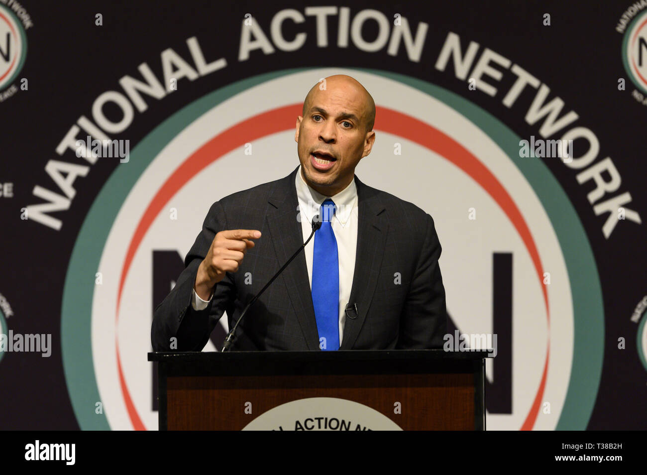 New York, NY, USA. 5th Apr, 2019. U.S. Senator CORY BOOKER (D-NJ) at ...