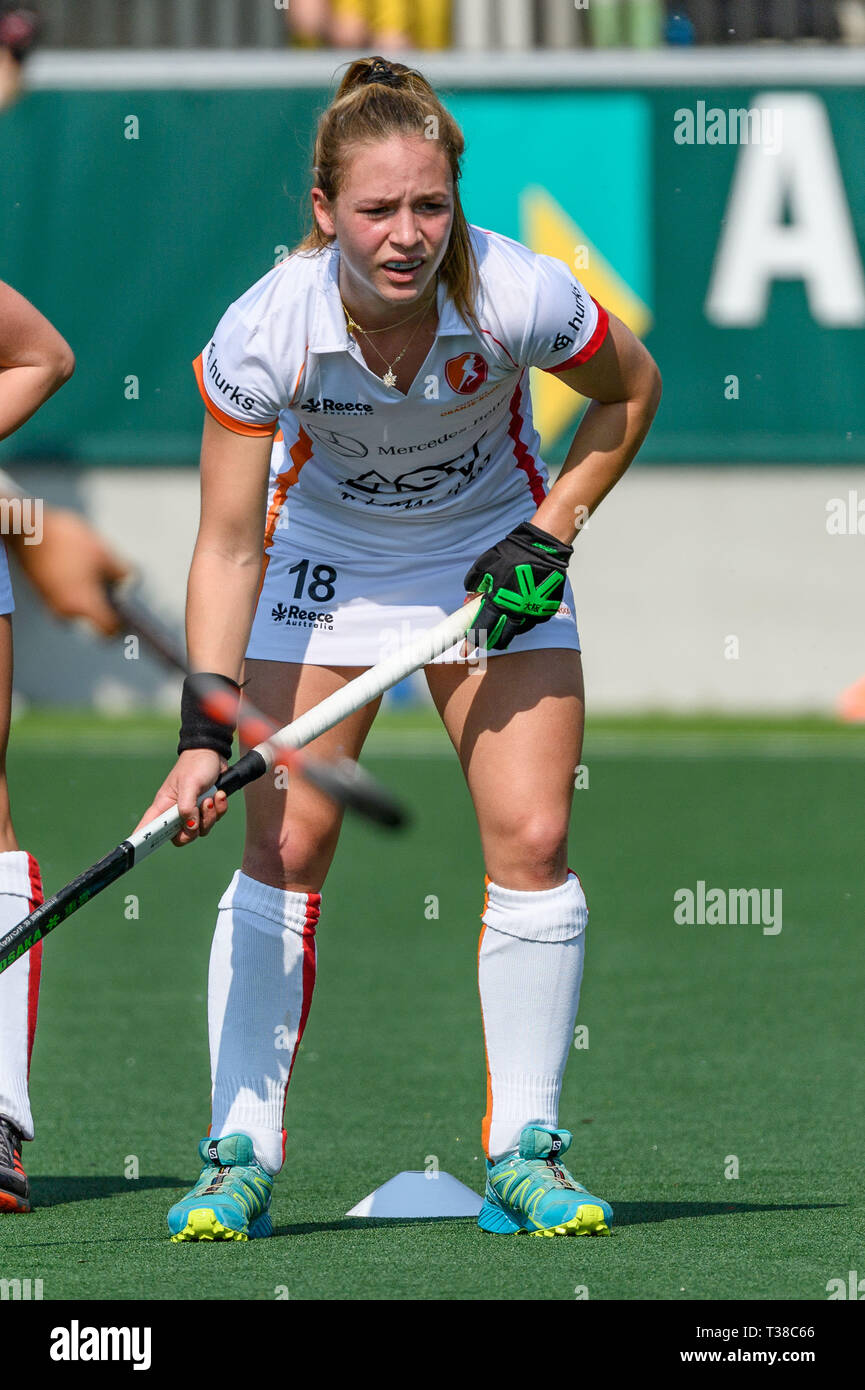 AMSTERDAM, 07-04-2019, Livera Hoofdklasse Hockey Dames Seizoen 2018 ...