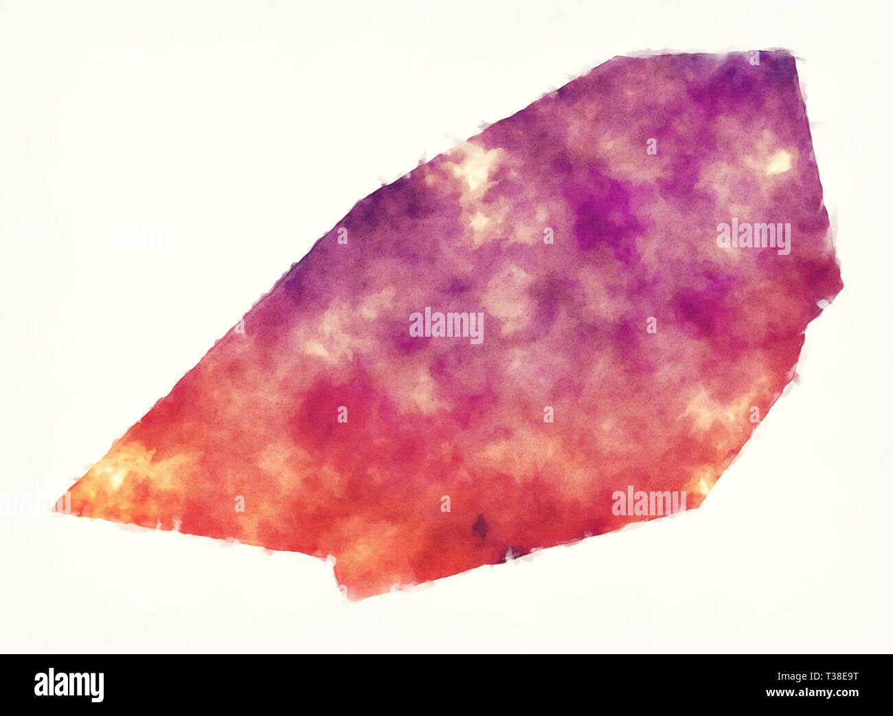 Fayoum watercolor governorate map of Egypt Stock Photo - Alamy