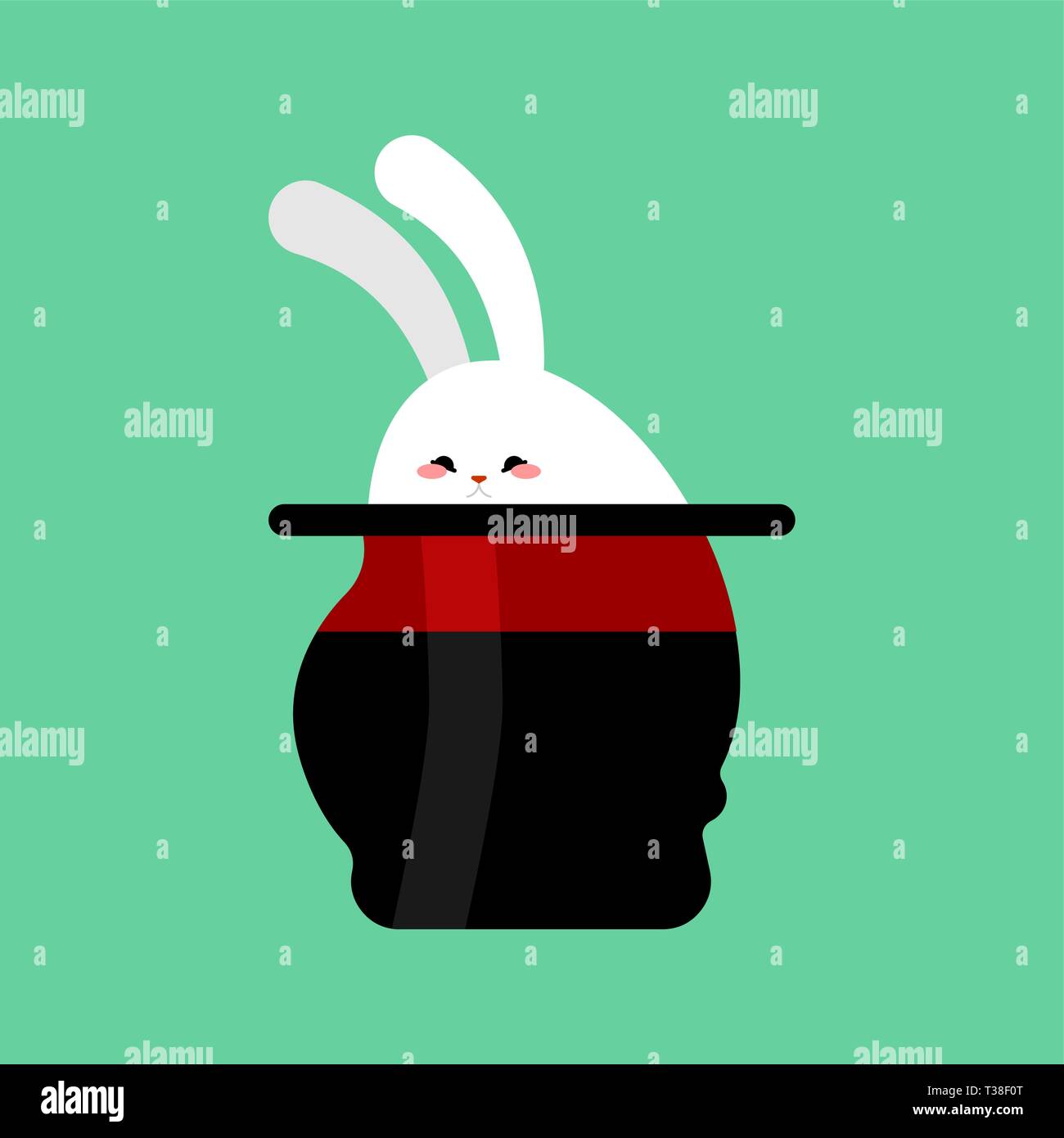 Cartoon illustration fat rabbit smiling hi-res stock photography and ...