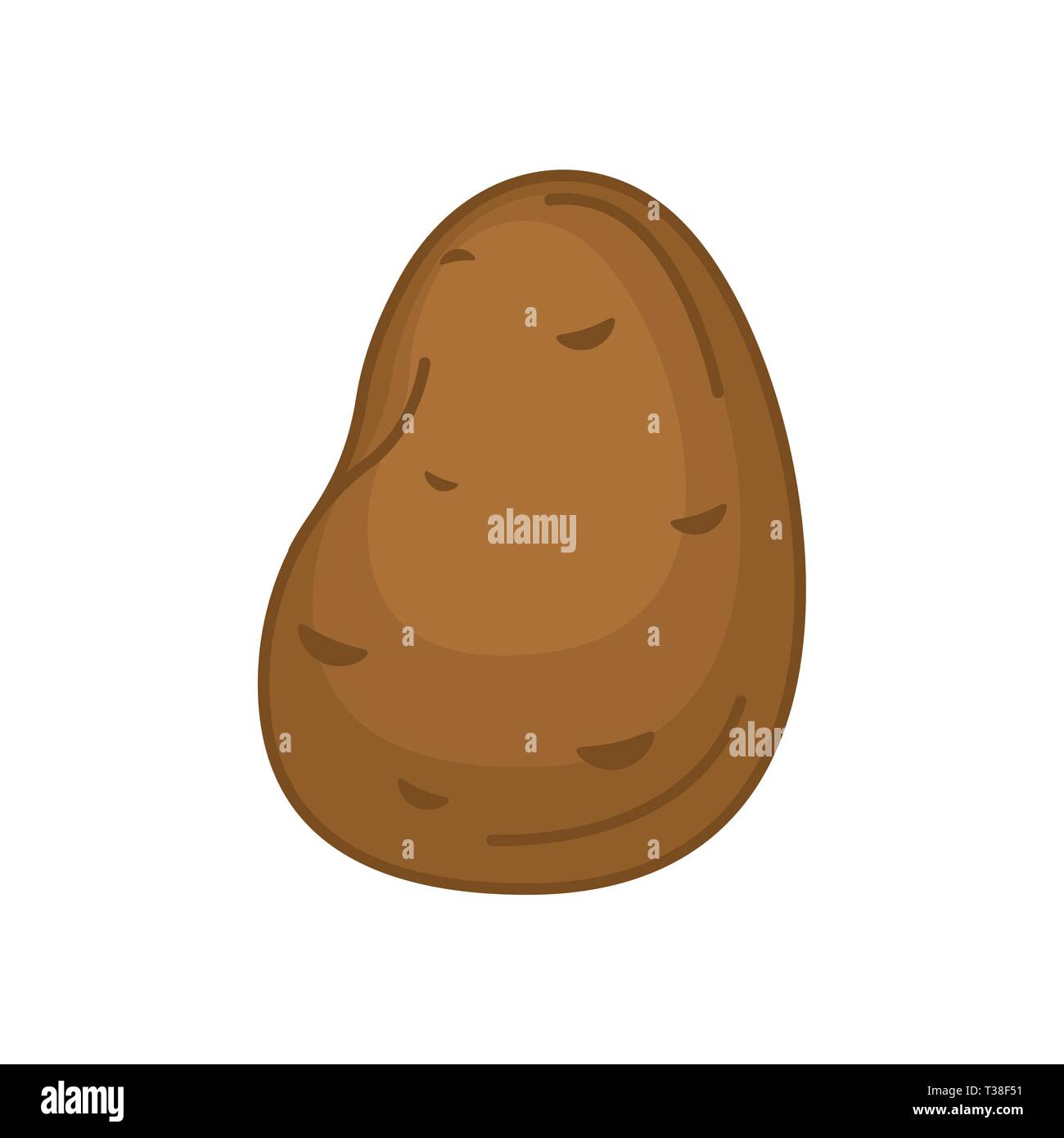 Potato isolated. vegetable Cartoon style vector illustration Stock ...