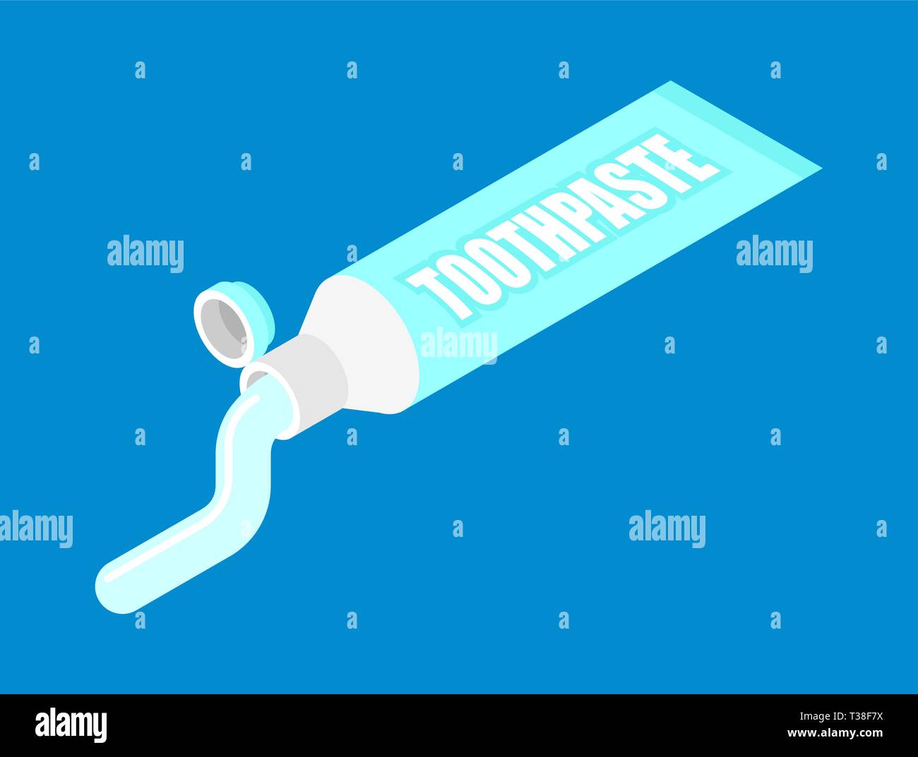 Toothpaste icon. Isometric of toothpaste vector icon for web design ...