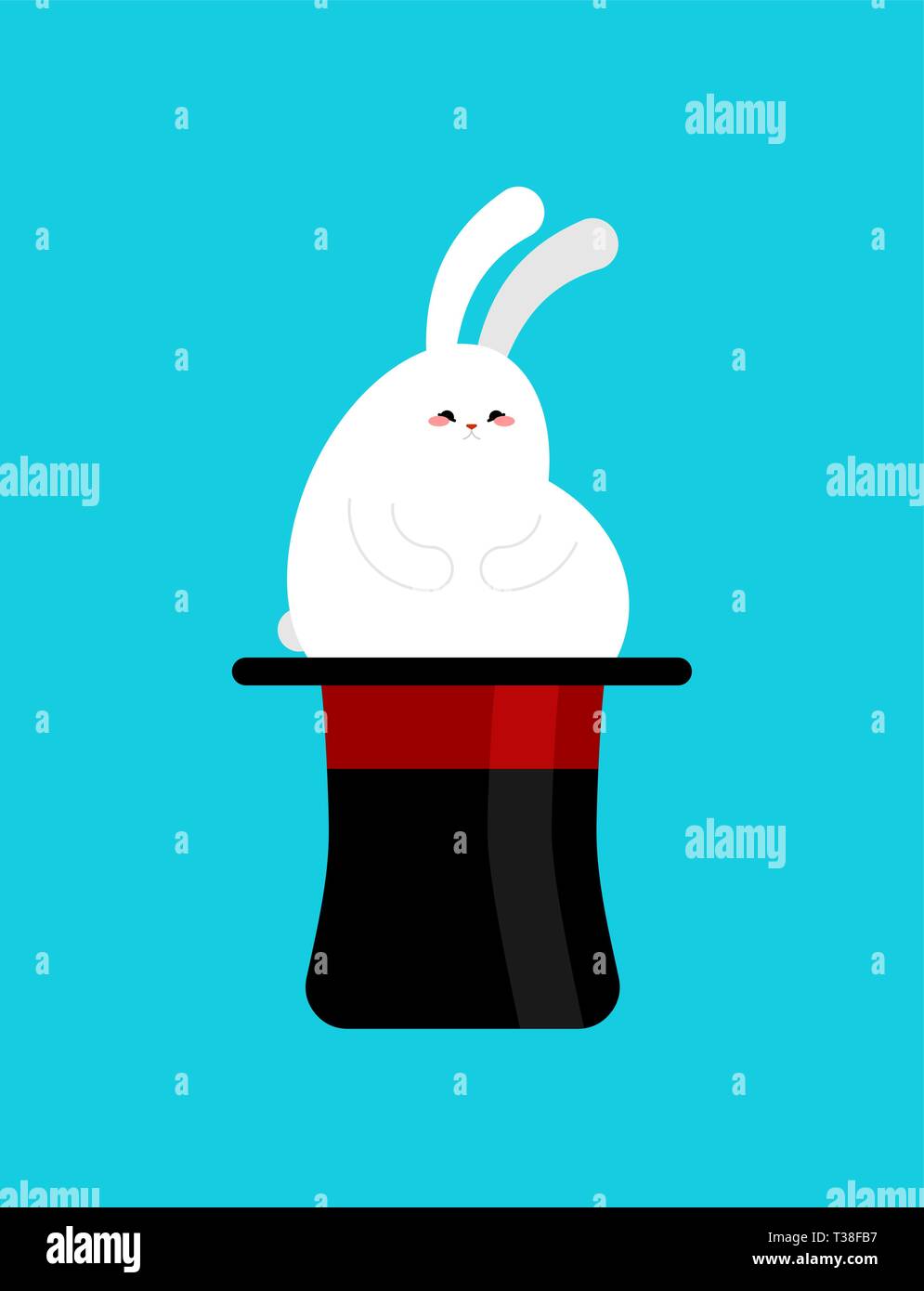 Cartoon illustration fat rabbit smiling hi-res stock photography and ...