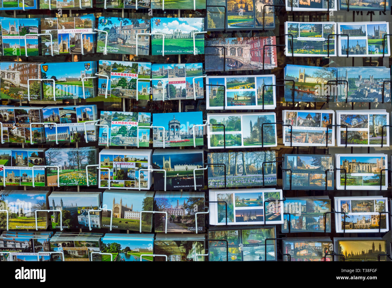 Racks of postcards, Cambridge, England Stock Photo - Alamy