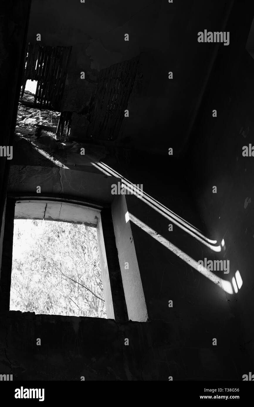 White empty room light shadow Black and White Stock Photos & Images - Alamy