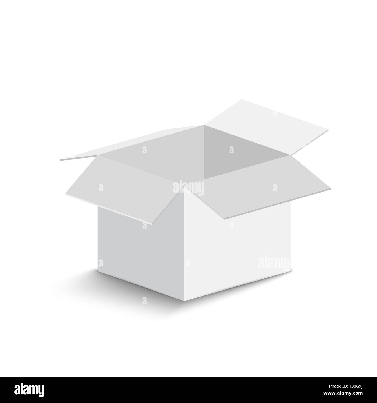 Open cardboard box top view Stock Vector Images - Alamy