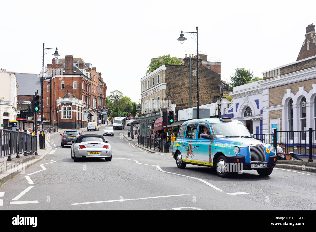 Taxi shops shopping traffic villages blackheath village district hi-res ...