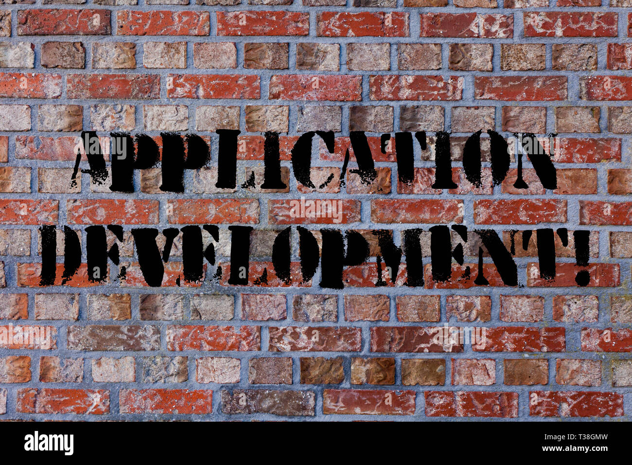 Text sign showing Application Development. Business photo text process ...