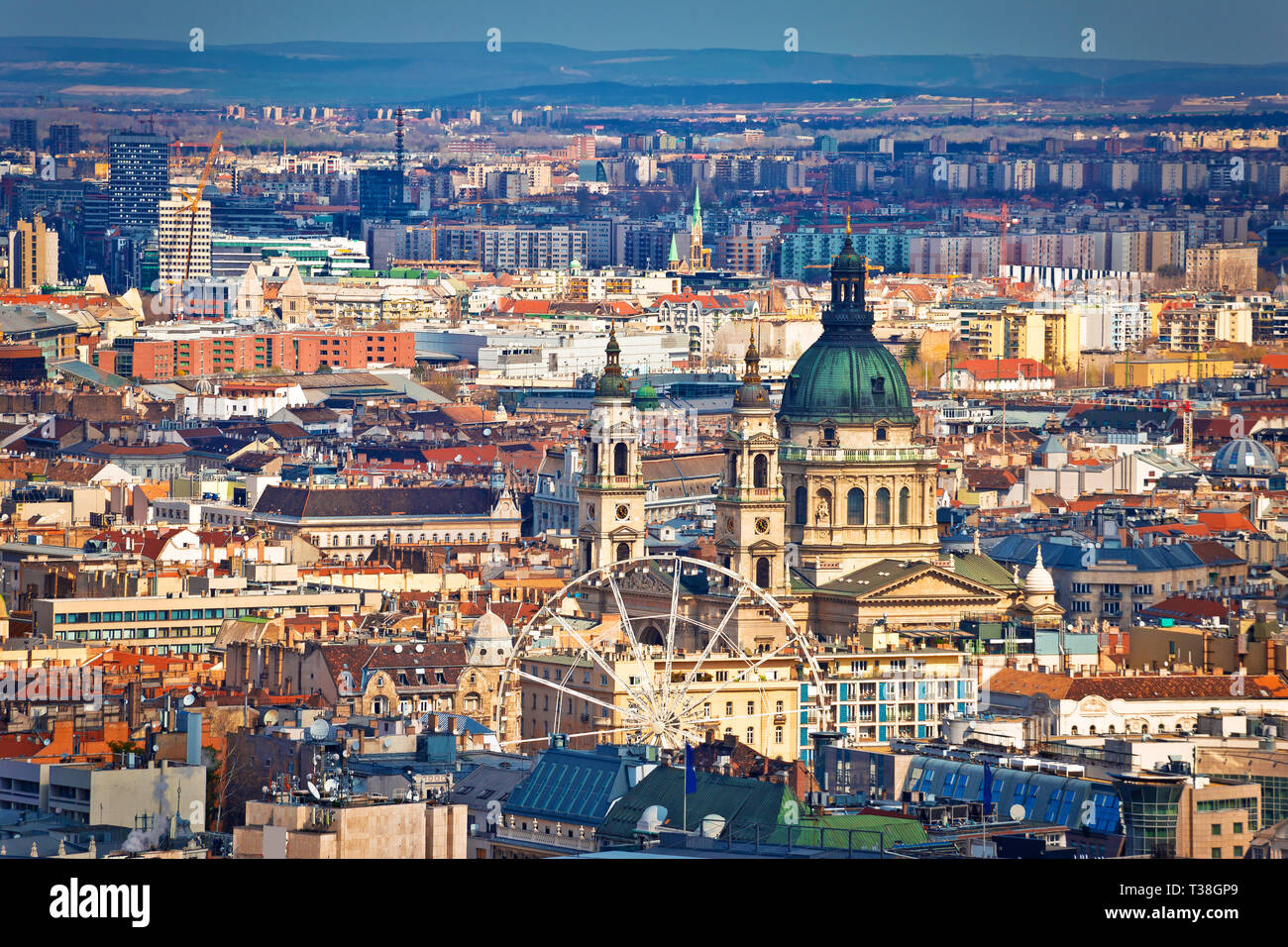 Rooftops and famous landmarks of Budapest, capital of Hungary Stock ...