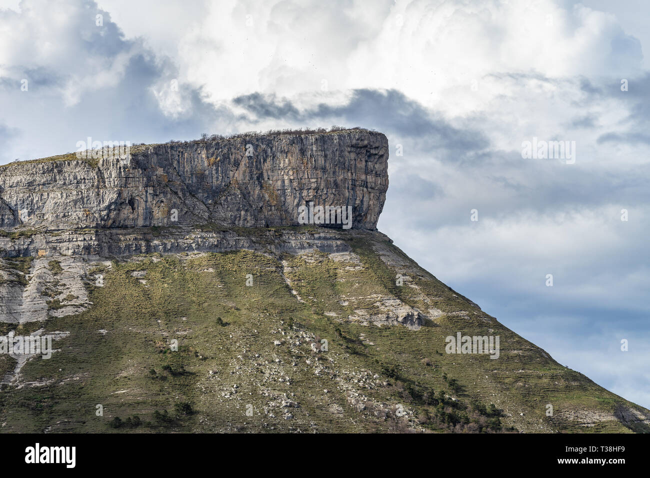 Angulo valley mountains under the clouds in Burgos, Spain Stock Photo ...