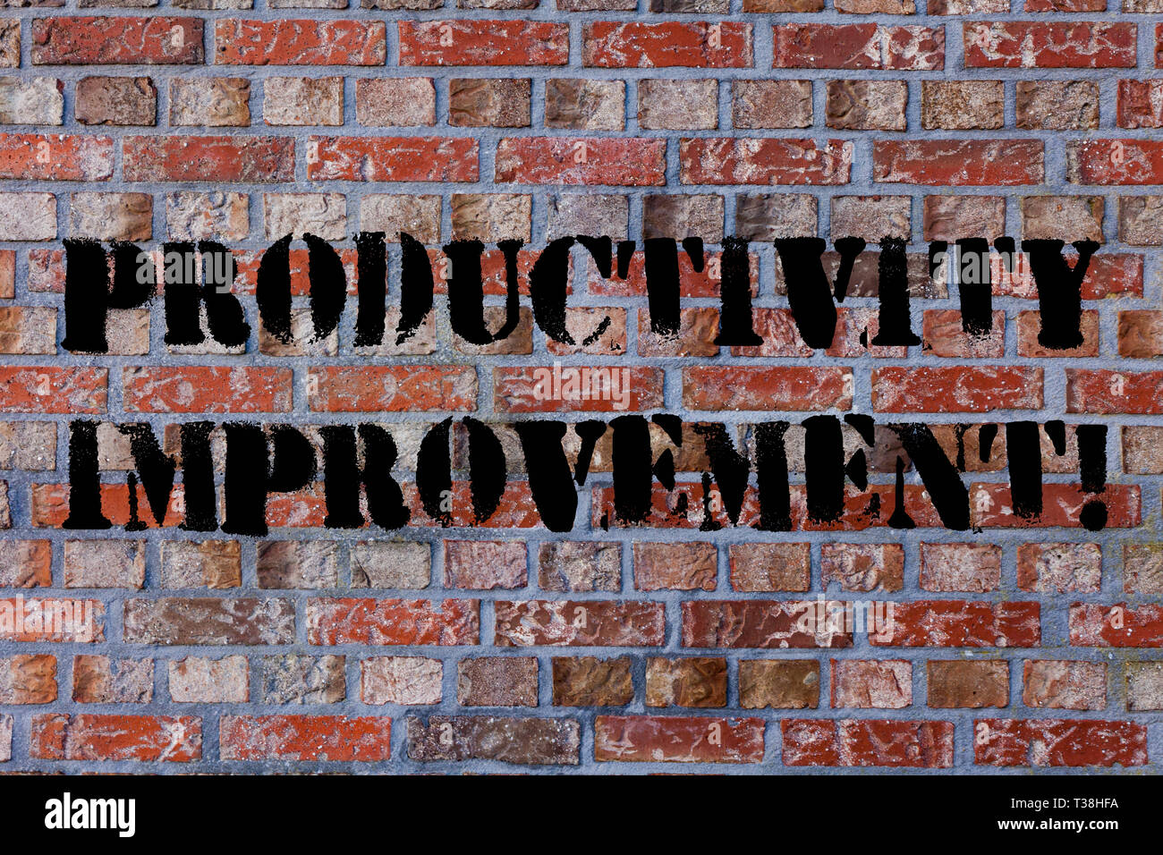 Text sign showing Productivity Improvement. Business photo text process ...