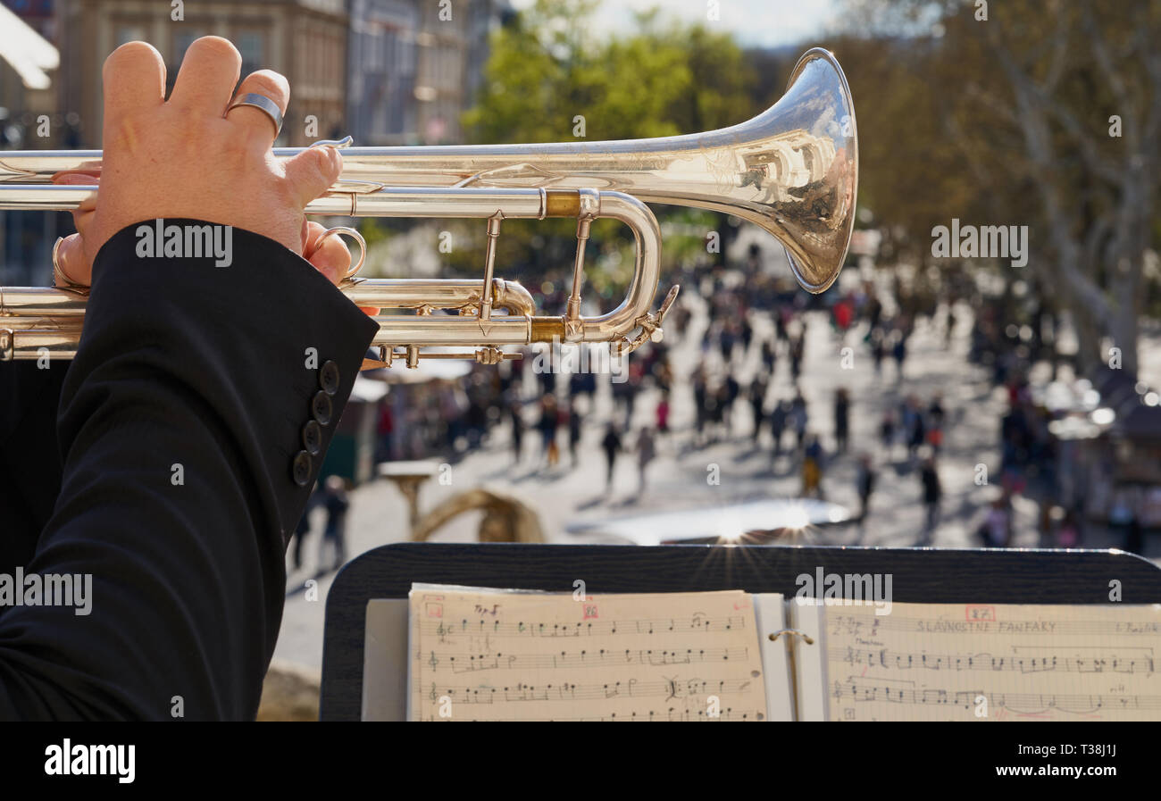 Trompet player hi-res stock photography and images - Alamy