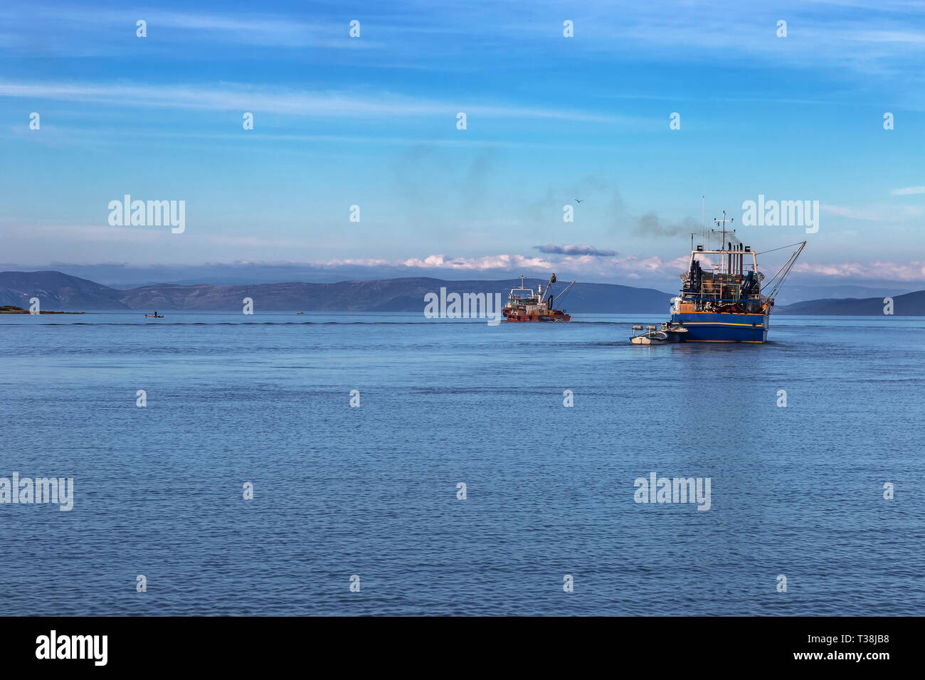 Two blue trawlers hi-res stock photography and images - Alamy