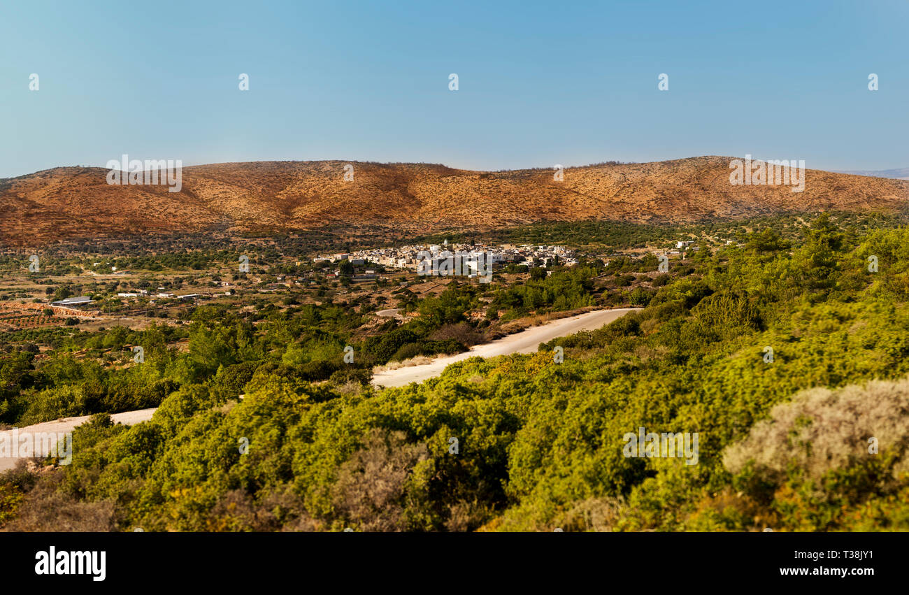 Chios, Greece - August 19, 2018: Panoramic shot of Medieval - Castle ...